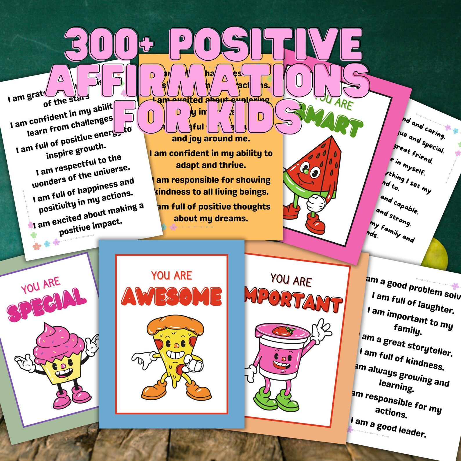 300+ Positive Affirmations for Kids | 61 Pages Printable Confidence ...