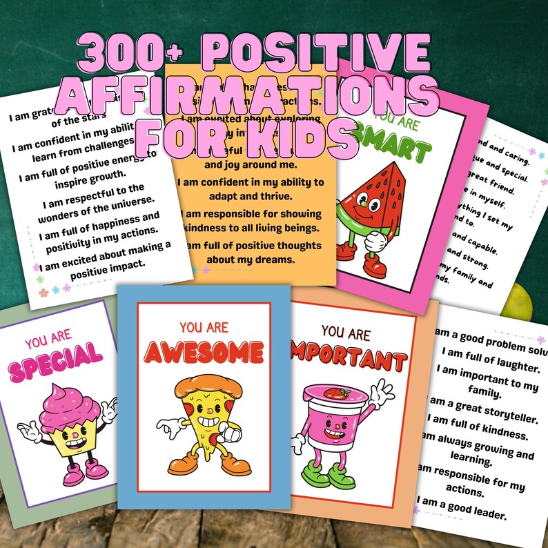 300+ Positive Affirmations for Kids | 61 Pages Printable Confidence ...