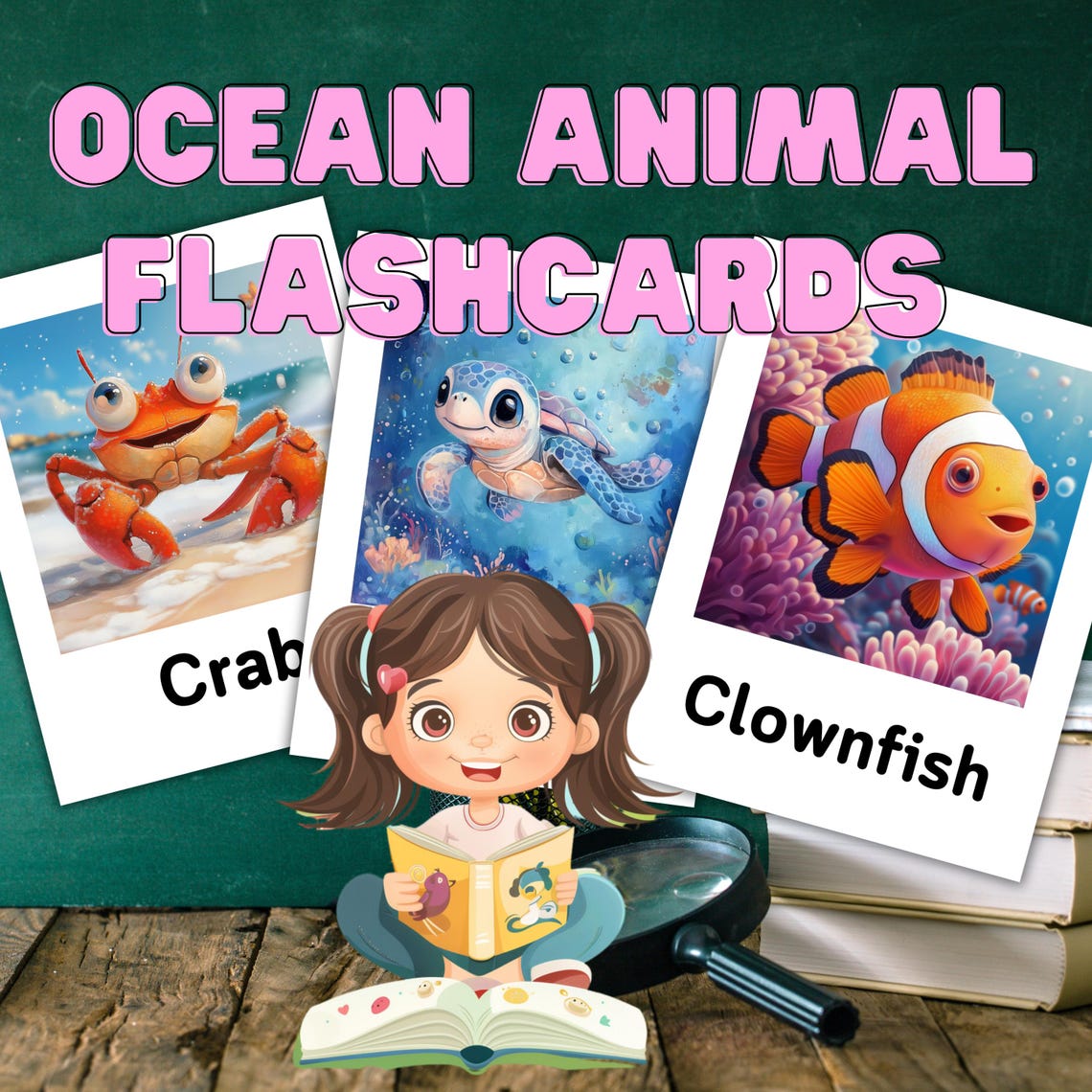 Ocean Animal Flashcards for Preschool | Montessori Homeschool PDF | Sea ...