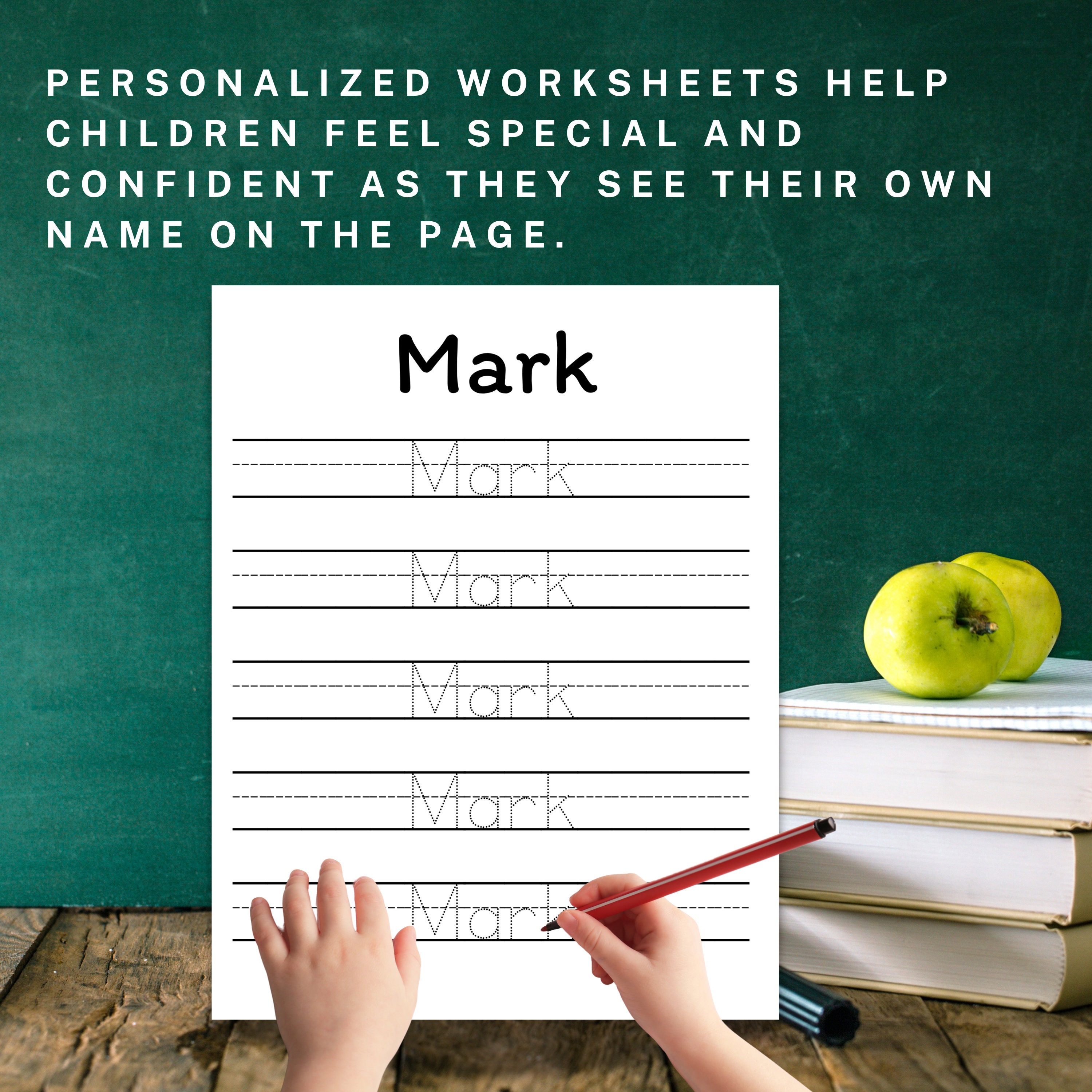 Custom Name Tracing Worksheet: Handwriting Practice Page (PDF) - Etsy