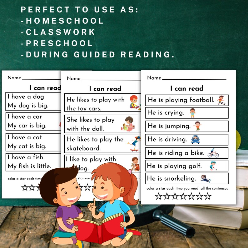 Reading Comprehension Worksheet: Early Learning Literacy (PDF) - Etsy