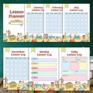 Editable Teacher Planner Printable | 2025–2026 Digital Lesson Planner ...