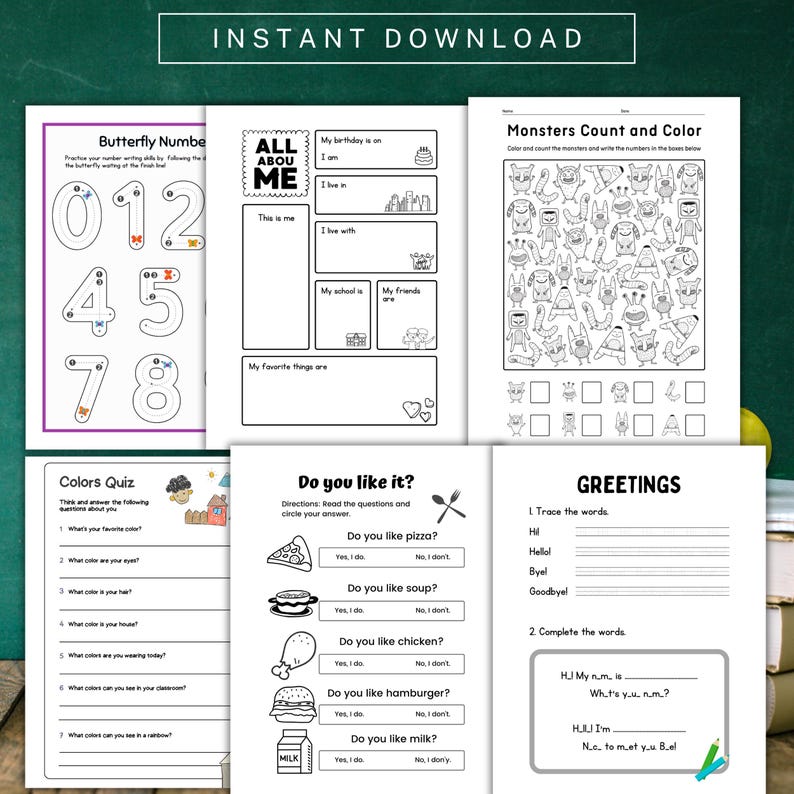 Homeschool Morning Menu Binder Printable – 50 Daily Learning Pages PDF ...