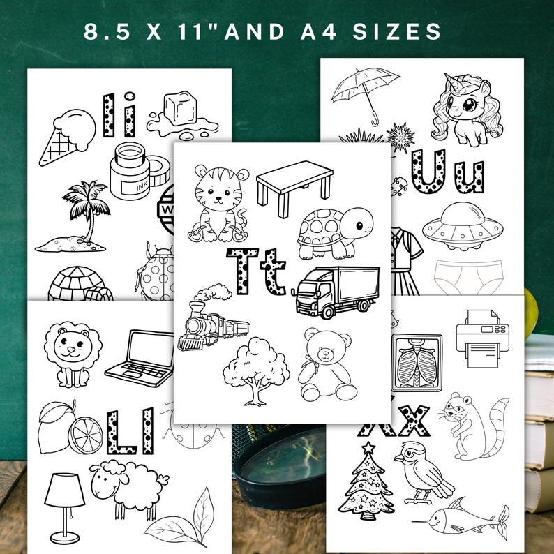 ABC Coloring Pages: Preschool Kindergarten Alphabet Worksheets (PDF ...