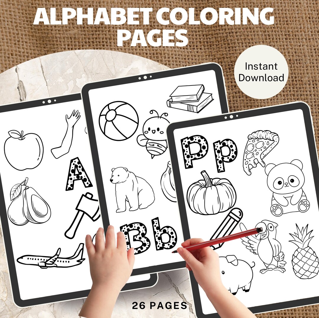 26 Printable Alphabet Coloring Pages Worksheets for Kids: Preschool ...