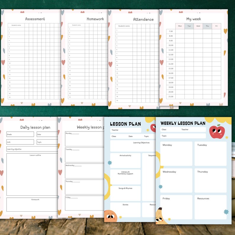Editable Teacher Planner Printable | 2025–2026 Digital Lesson Planner ...