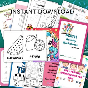 Mega Fun Educational Bundle Worksheets for Kids – Preschool ...