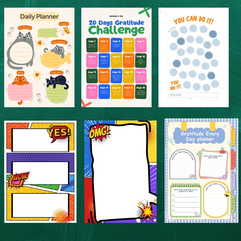 Editable 2026 Kids & Teen Planner Canva Template, Printable Journal ...