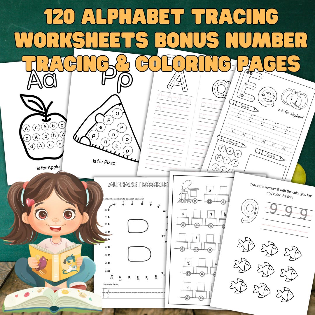 Alphabet Tracing Worksheets for Preschool | A to Z Handwriting Practice ...