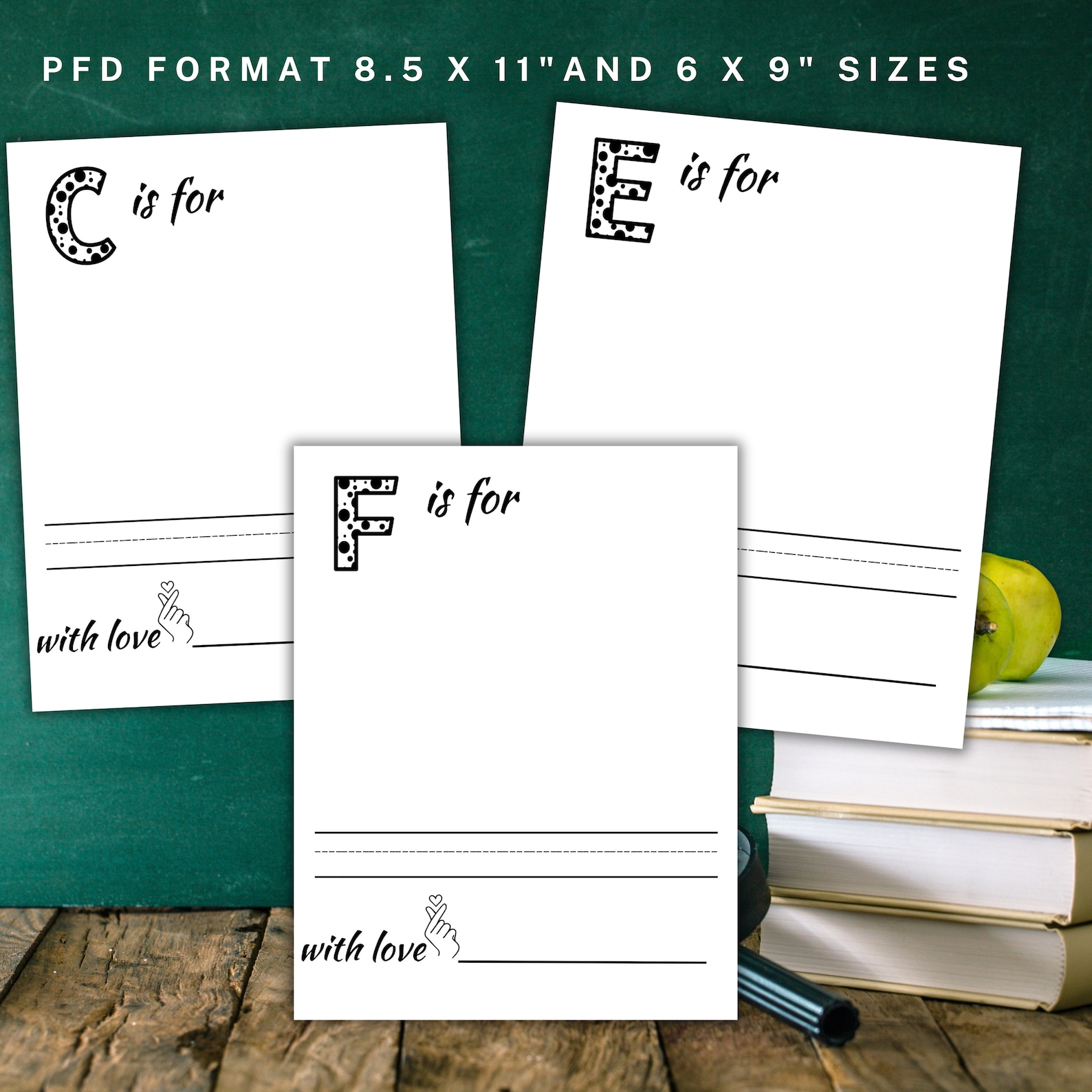 Blank Alphabet Book Baby’s First ABC Book Printable Early Learning ...