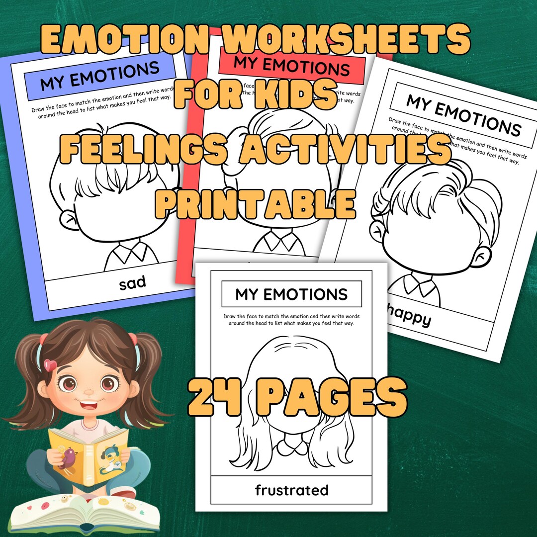 Emotion Worksheets for Kids | Feelings Activities Printable | Social ...