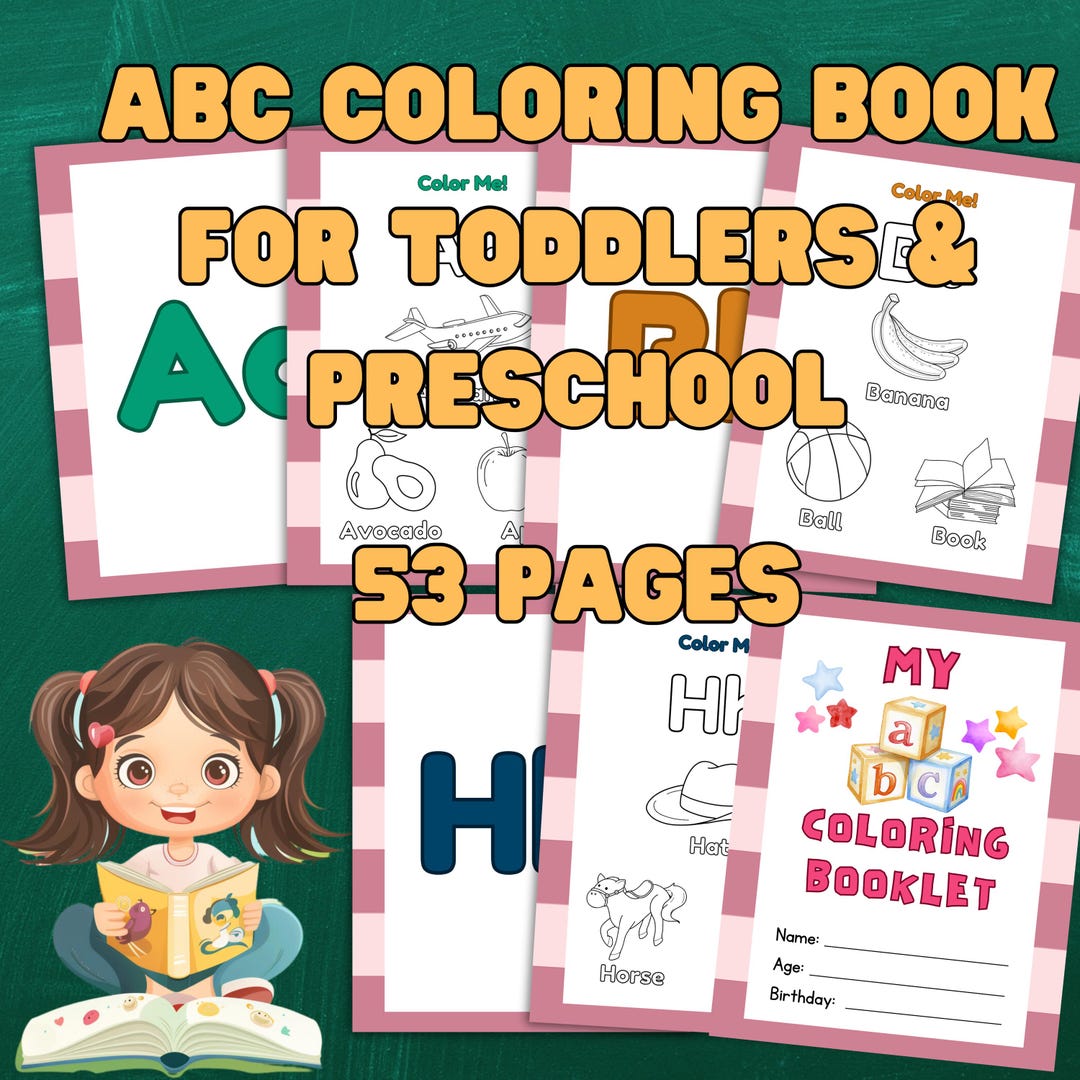 ABC Coloring Book for Toddlers & Preschool | Alphabet Coloring Pages ...