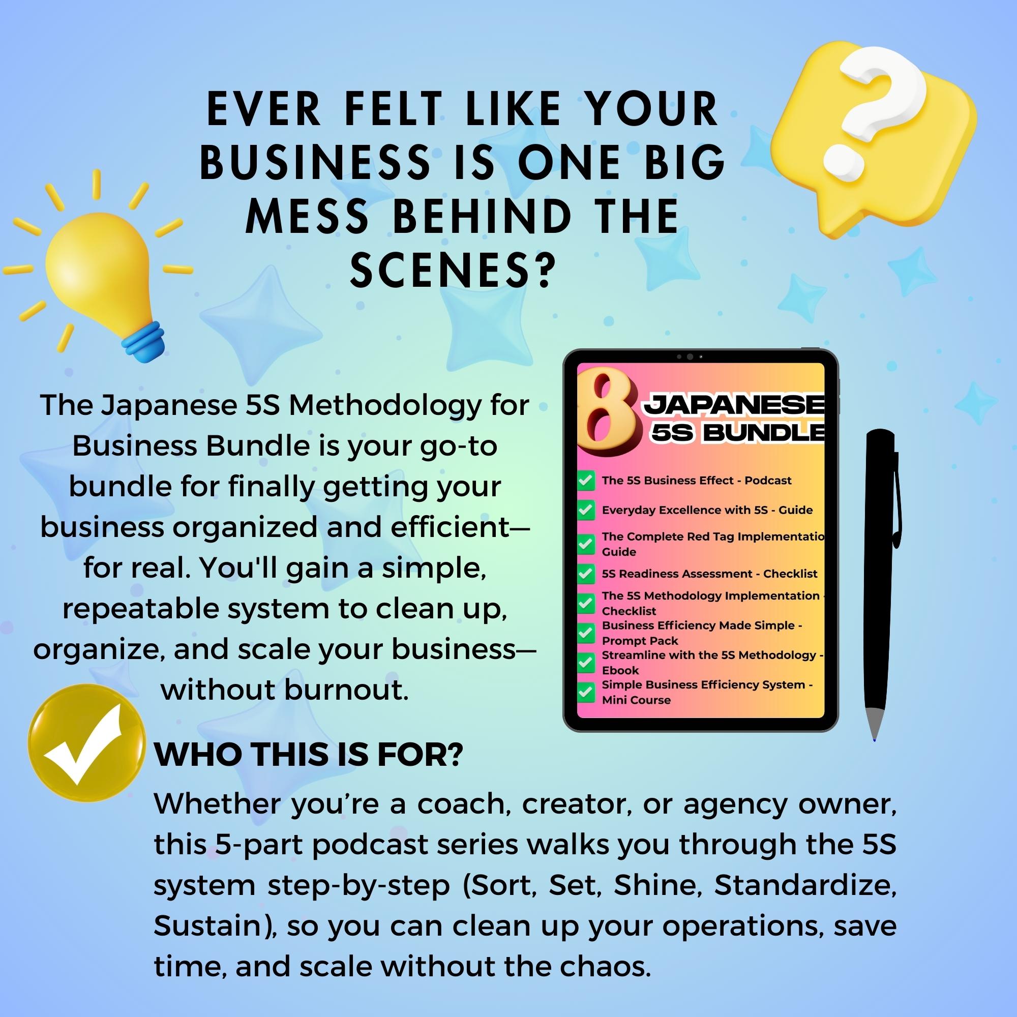 Japanese 5S Methodology for Coaches & Online Business Owners Bundle ...