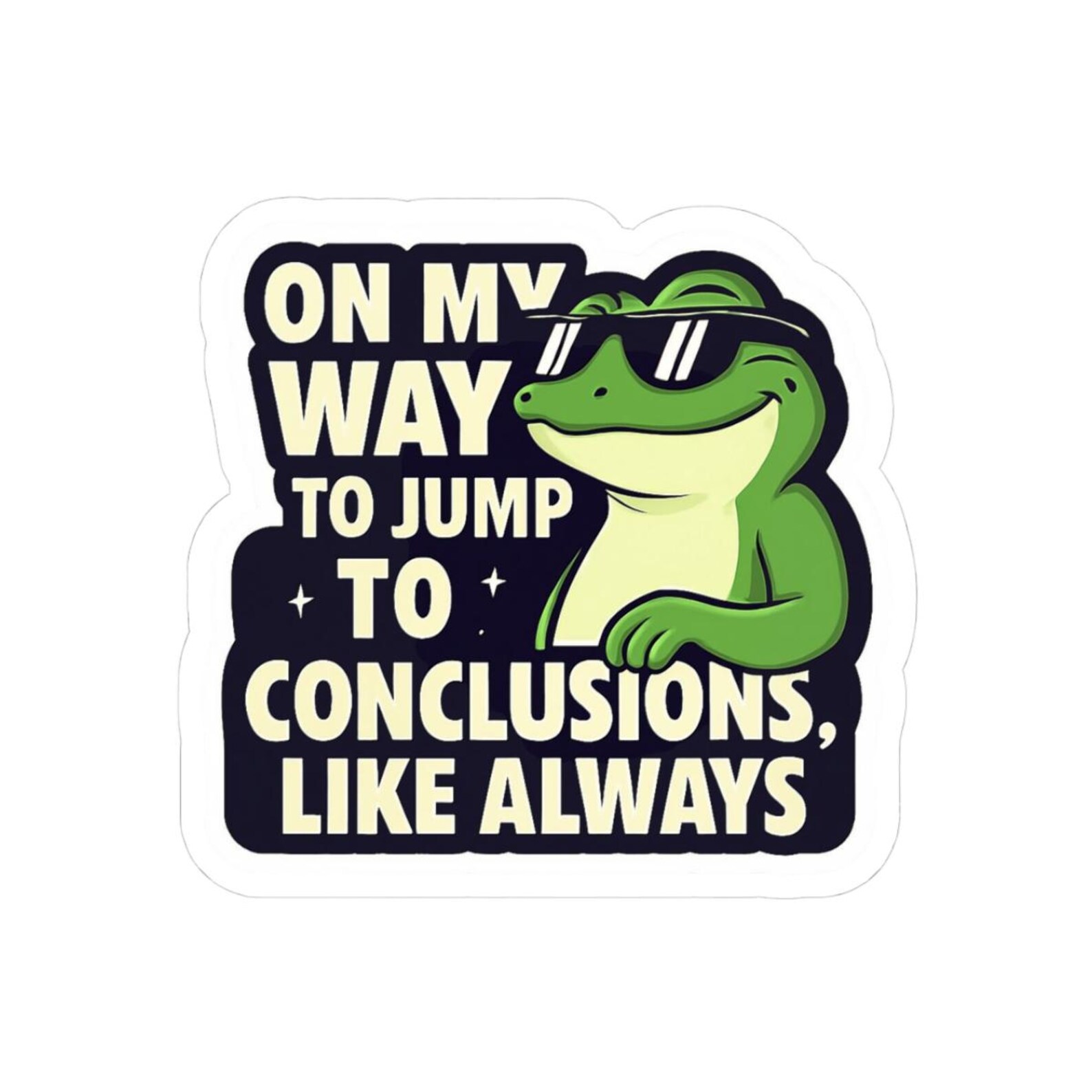 Funny Frog Sticker, Quirky Laptop Decals, Unique Gift for Friends ...