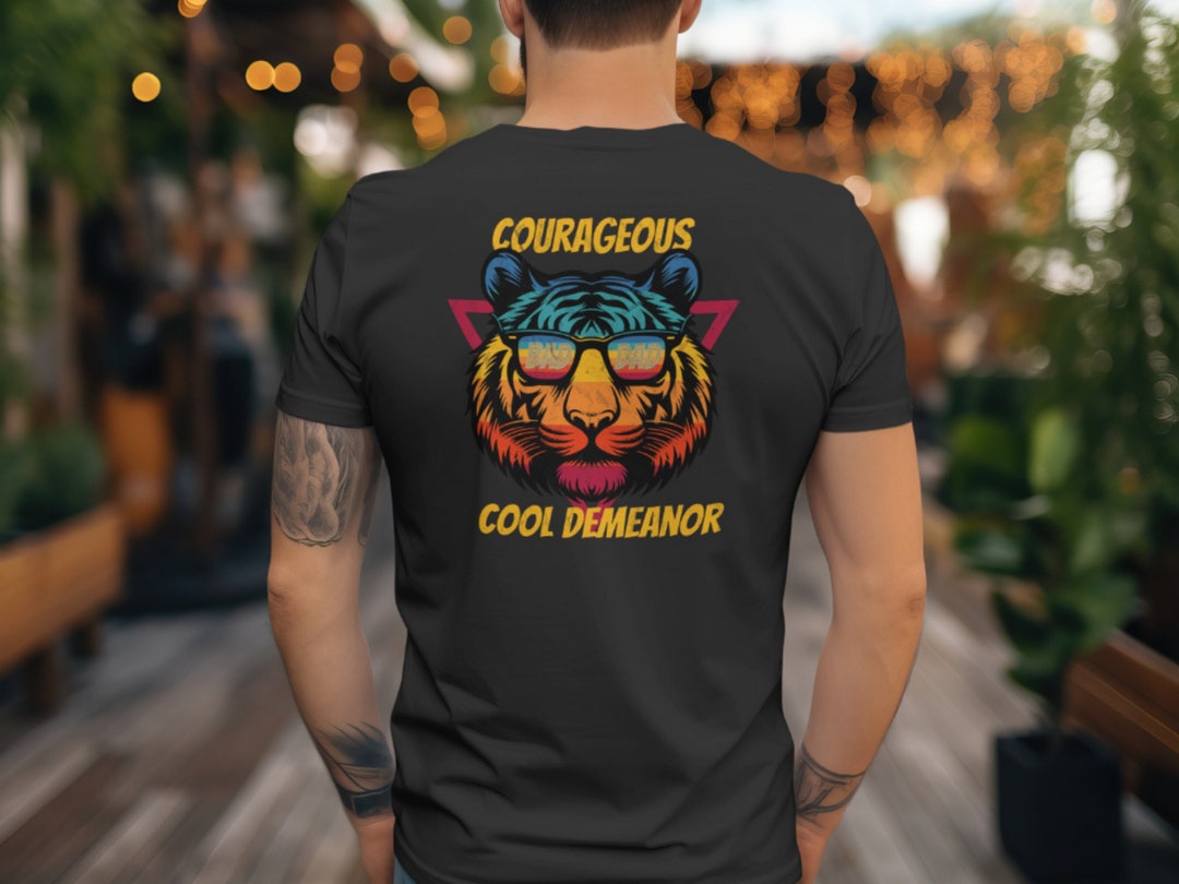 Courageous Cool Demeanor Dad Shirt, Fun Dad Shirt, Fathers Day Shirt, Fun Jersey Short Sleeve ...