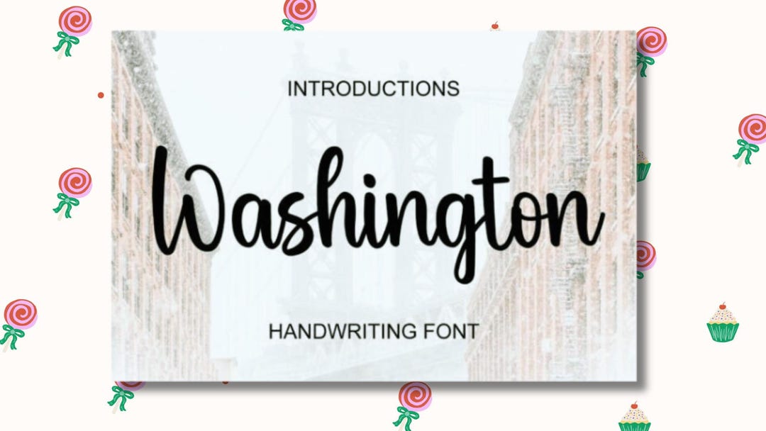 Washington Font, Simple Handwritten Font, Minimalist Font, Thin Font ...
