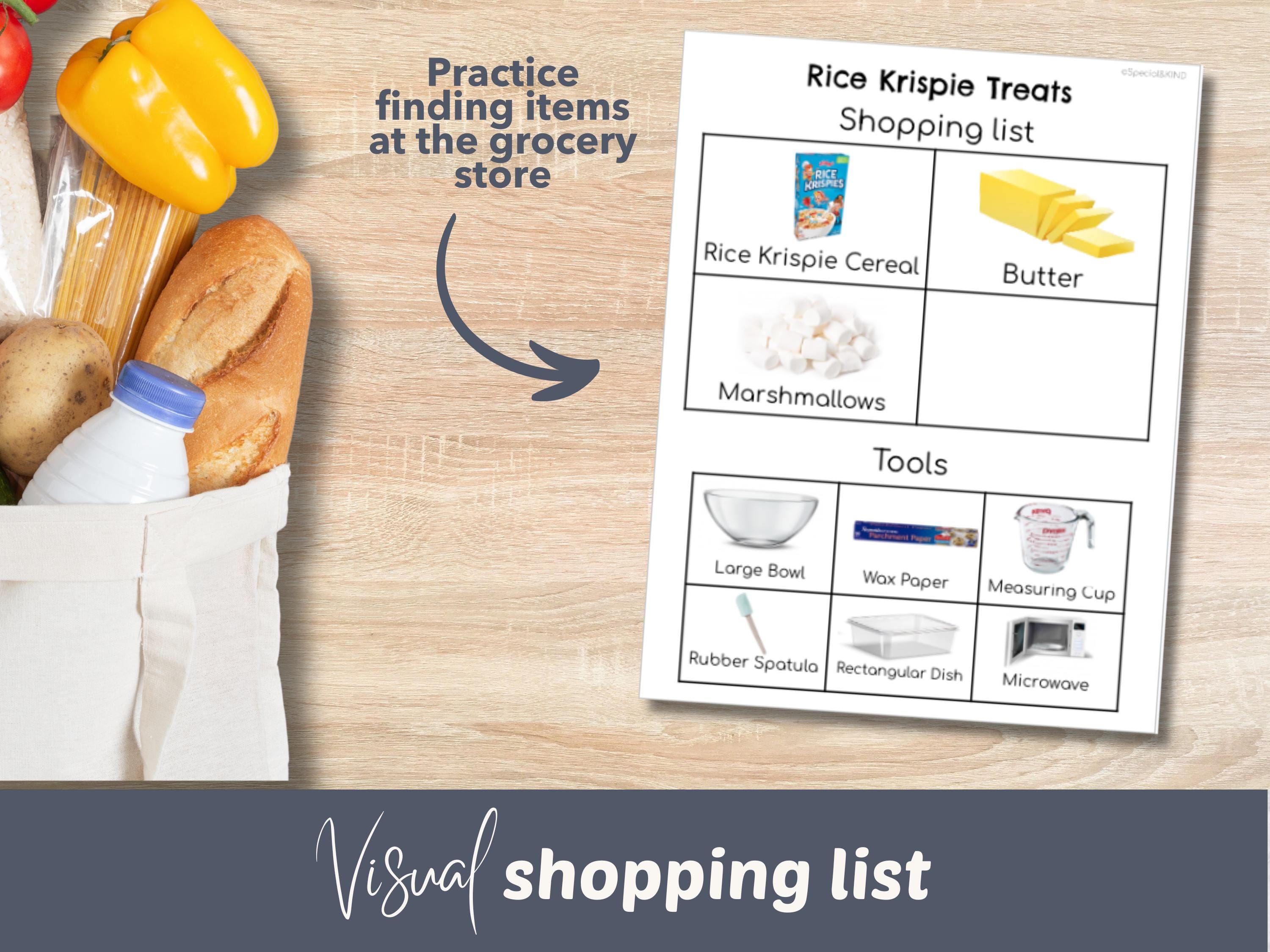 Rice Krispie Visual Recipe for Kids, Inclusive Adapted Cookbook, Real ...