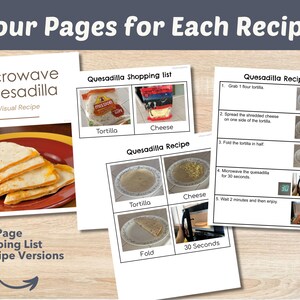 Visual Cookbook for Kids, Printable Adapted Recipe, Real Life Picture ...