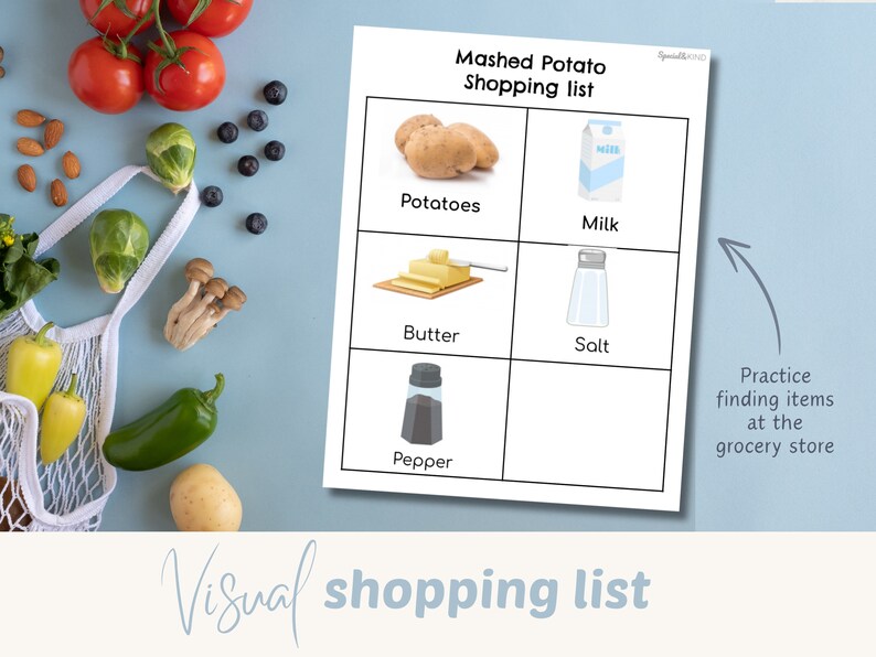 Childrens Visual Recipe, Printable Adapted Cookbook, Real-life Picture ...