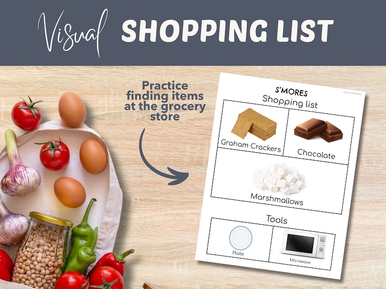 S'mores Visual Recipe, Inclusive Cooking Activity for Children, Real ...