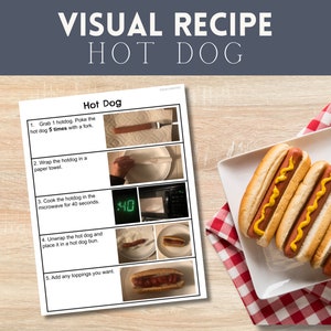 Real Picture Hot Dog Visual Recipe, Inclusive Cooking Activity for ...