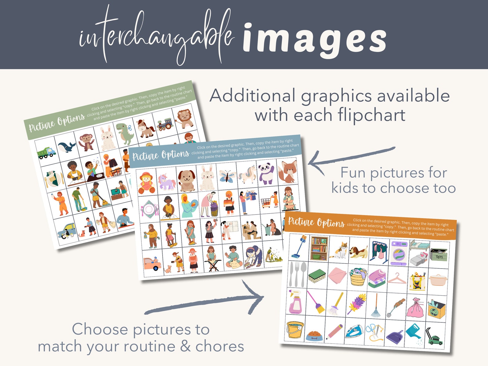 Kids Editable Flip Routine Chart, Printable Digital Flipchart, Morning ...