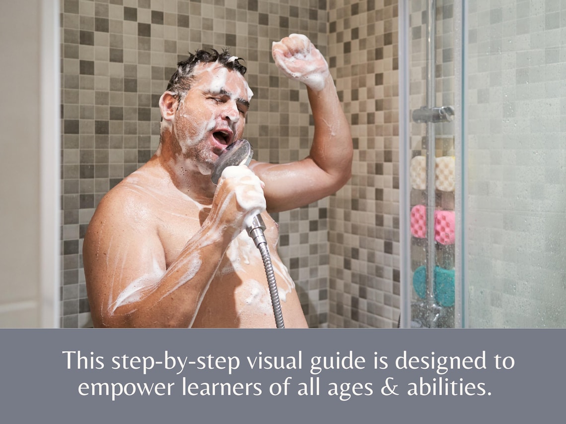 How to Take a Shower Visual Guide, Printable Real Life Pictures, Simple ...