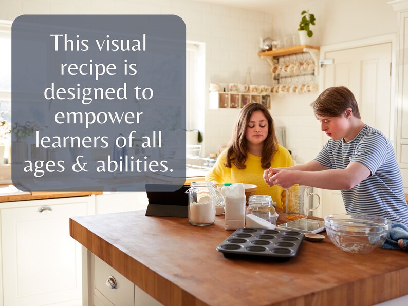 Childrens Visual Cupcake Recipe, Printable Adapted Cookbook, Real Life ...