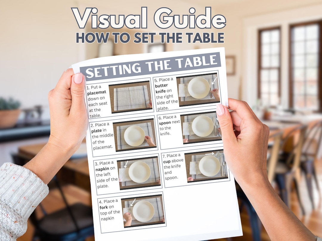 Setting the Table Visual Support, Printable Real Picture Guide, Simple ...