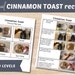 Cinnamon Toast Visual Recipe for Kids, Printable Adapted Cookbook, Real ...
