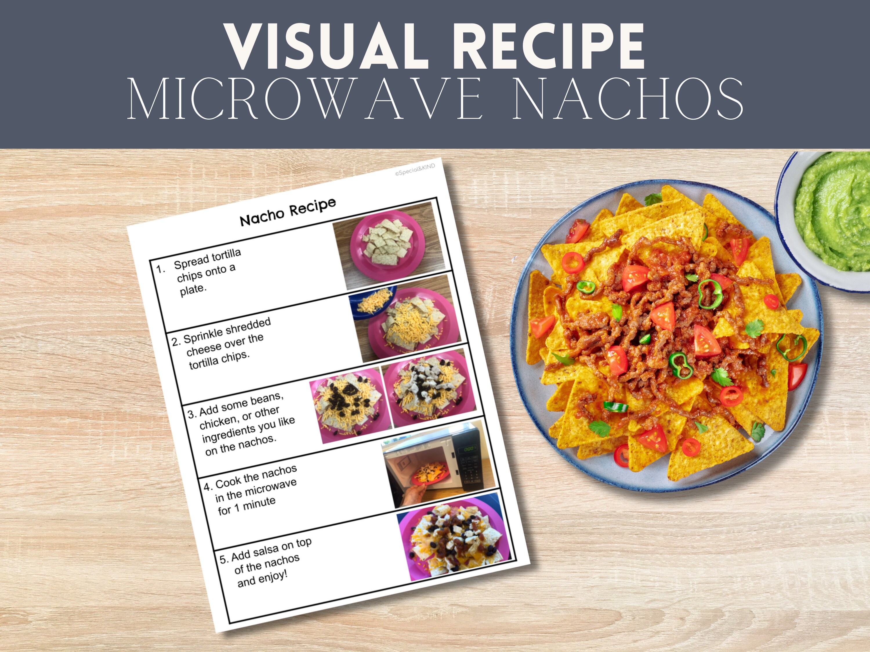 Visual Recipe for Kids, Printable Adapted Cookbook, Real Life Picture ...