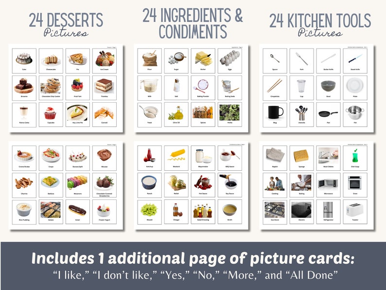 Real Picture Cards for Nonverbal Communication, Visual Image Aid for ...