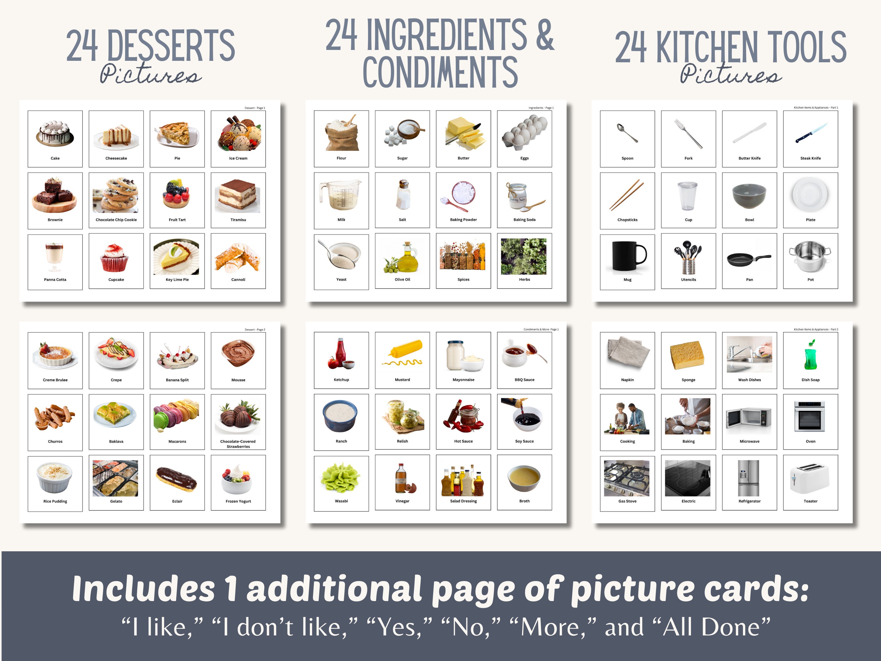 Real Picture Cards for Nonverbal Communication, Visual Image Aid for ...