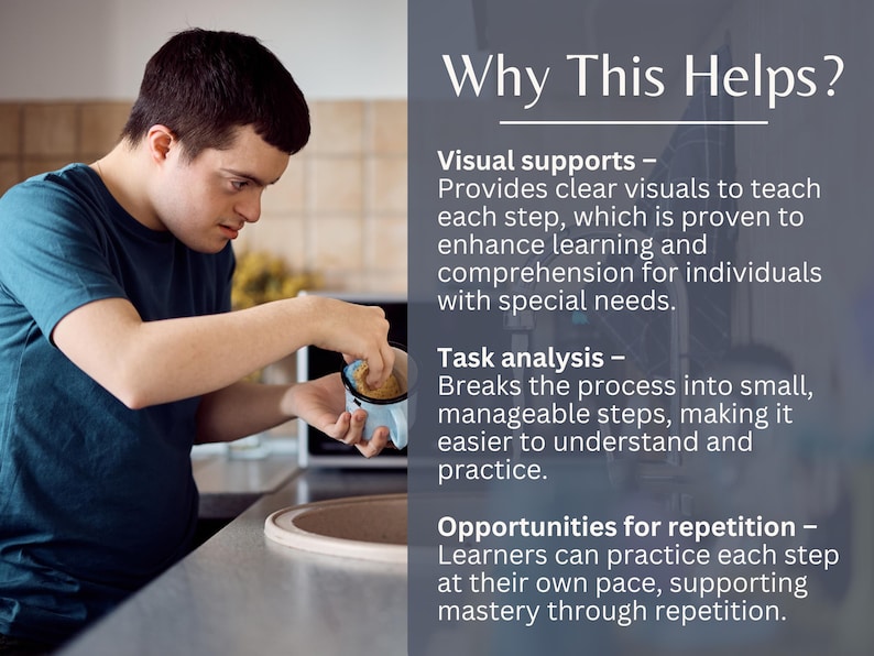 Washing the Dishes Visual Support, Kids Printable Picture Guide, Simple ...