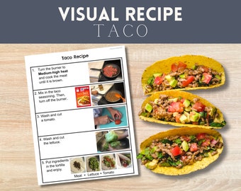 Cinnamon Toast Visual Recipe for Kids, Printable Adapted Cookbook, Real ...