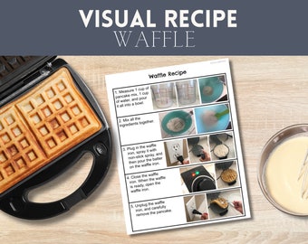 Kids Visual Pizza Recipe, Printable Adapted Cookbook, Real Life Picture ...