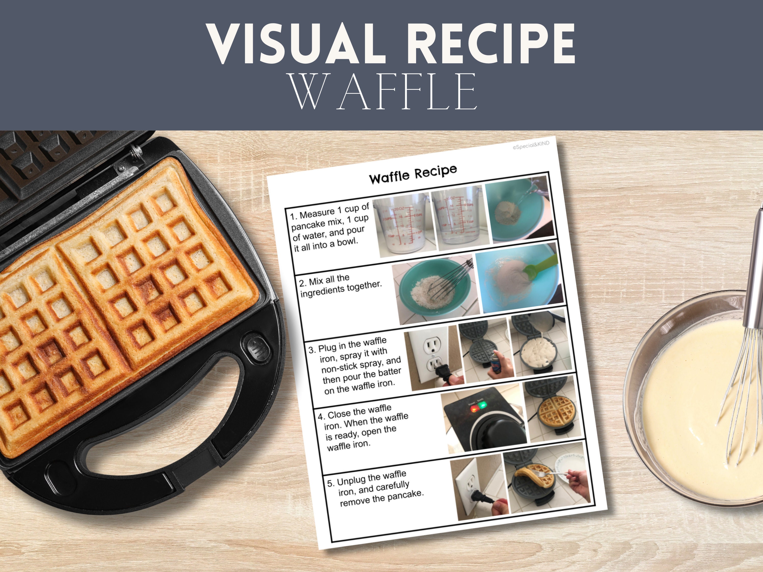 Childrens Visual Recipe, Printable Adapted Cookbook, Real Life Picture ...