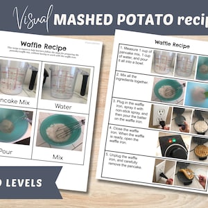 Childrens Visual Recipe, Printable Adapted Cookbook, Real Life Picture ...