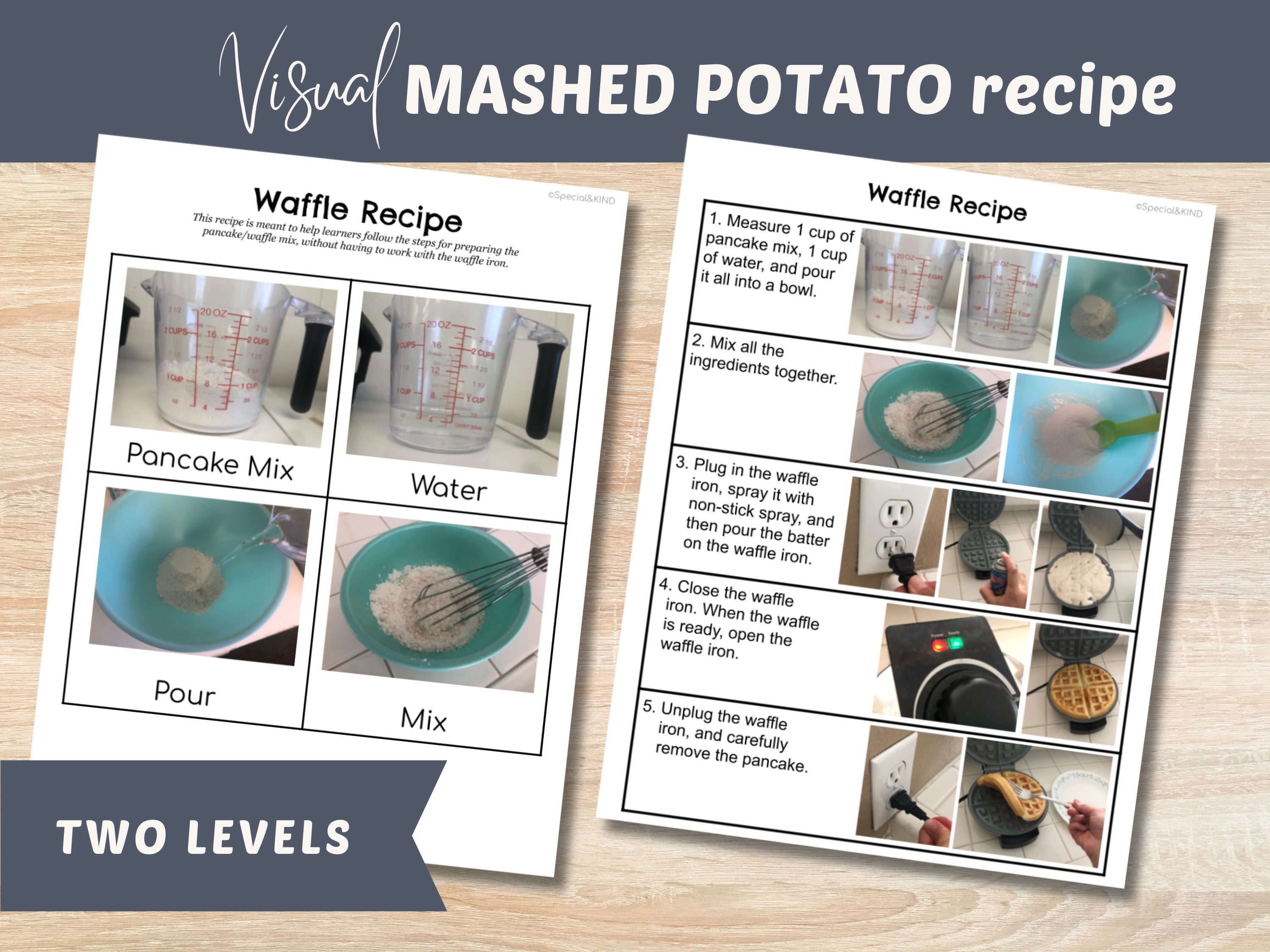 Childrens Visual Recipe, Printable Adapted Cookbook, Real Life Picture ...