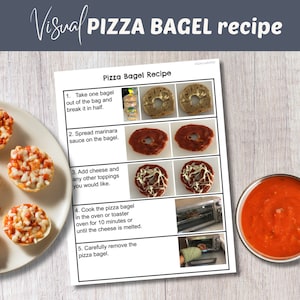 Kids Visual Pizza Recipe, Printable Adapted Cookbook, Real Life Picture ...