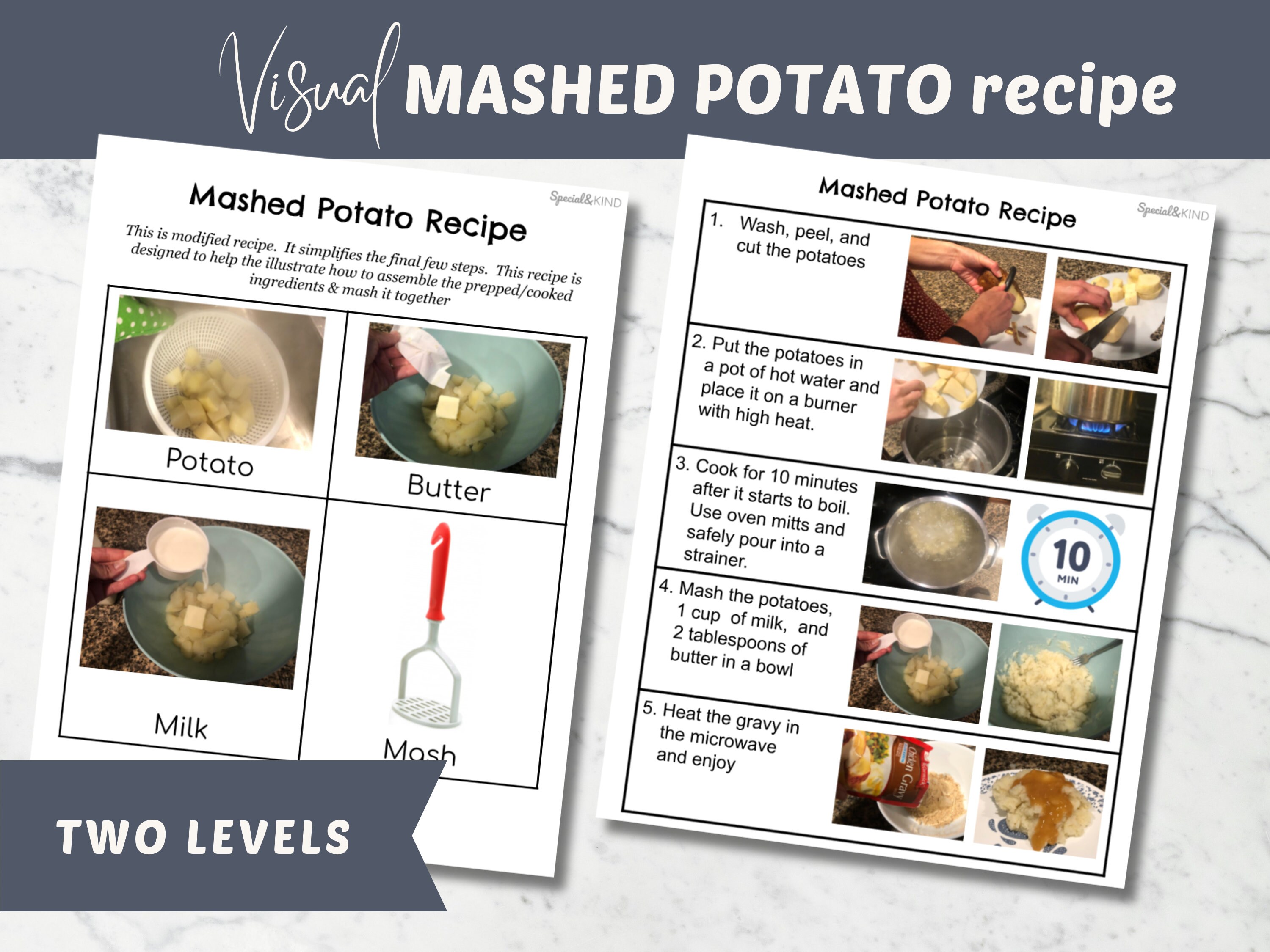 Realistic Picture Recipe, Visual Cooking Activity, Adaptive Life Skills ...