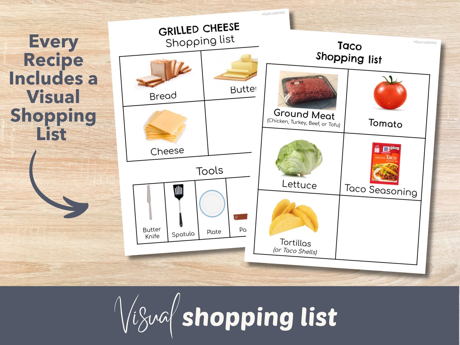 Visual Cookbook for Kids, Printable Adapted Recipe, Real Life Picture ...