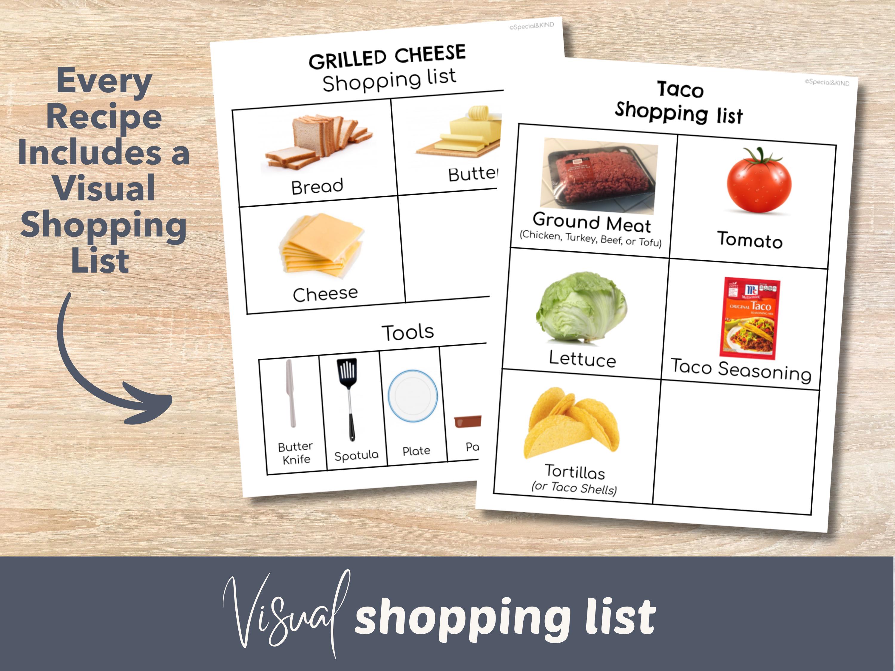 Visual Cookbook for Kids, Printable Adapted Recipe, Real Life Picture ...