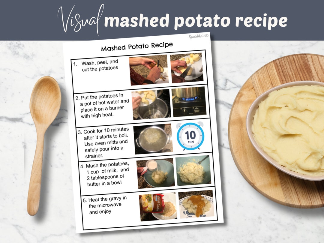 Childrens Visual Recipe, Printable Adapted Cookbook, Real-life Picture ...