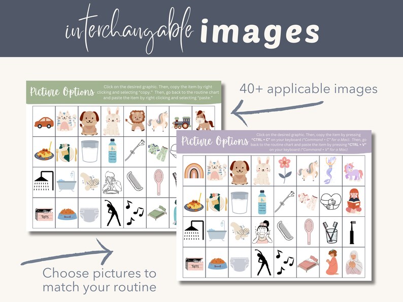 Kids Routine Flip Chart, Printable Morning Flipchart, Editable Evening ...