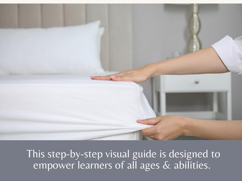 Making the Bed Visual Support, Printable Real Picture Guide, Simple ...