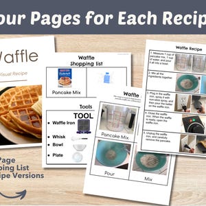 Visual Cookbook for Kids, Printable Adapted Recipe, Real Life Picture ...