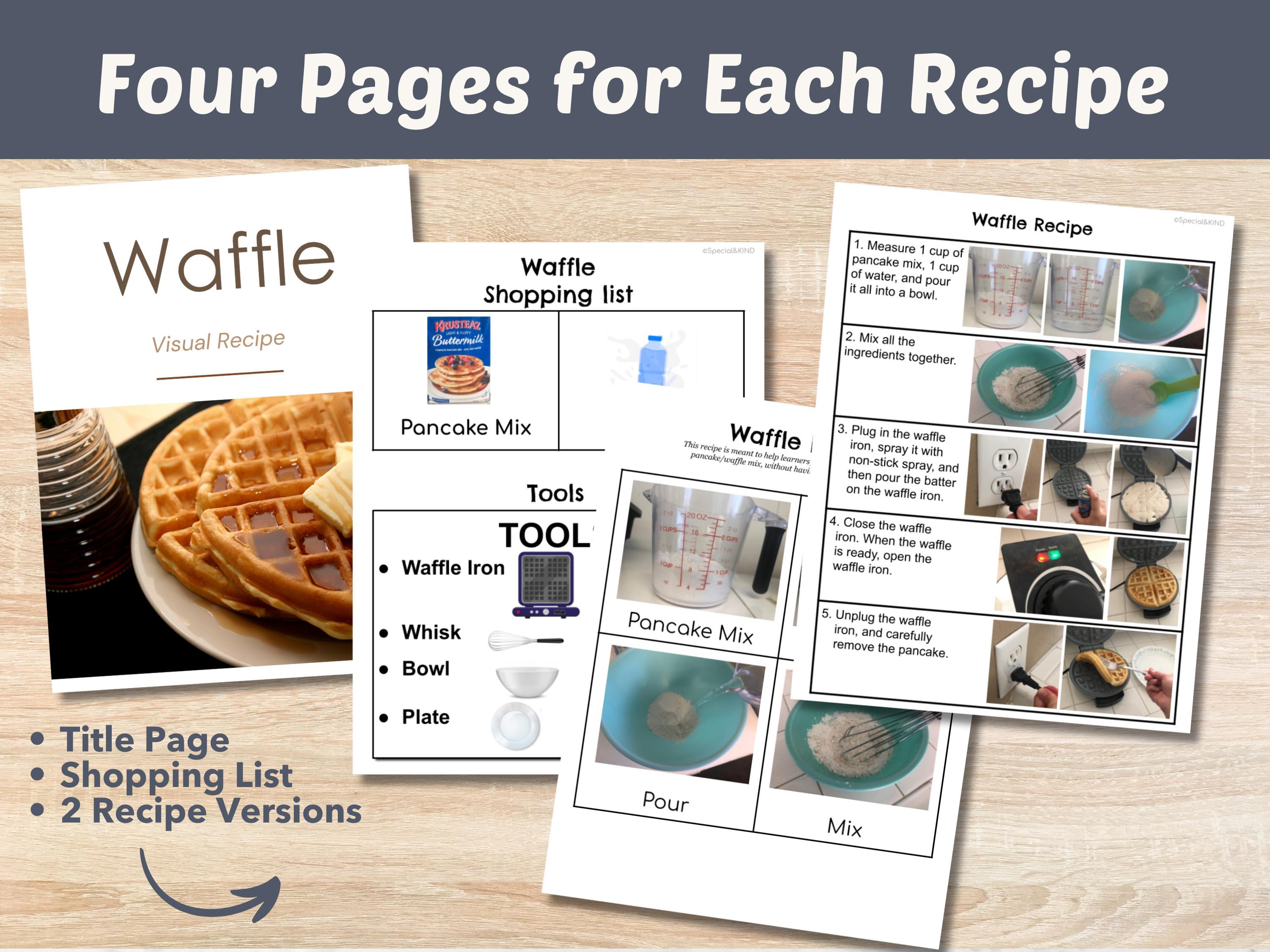 Visual Cookbook for Kids, Printable Adapted Recipe, Real Life Picture ...