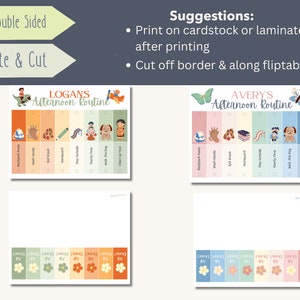 Kids Afternoon Routine Flip Chart, Customizable After School Schedule ...