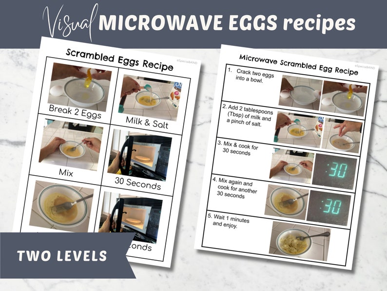 Childrens Visual Recipe, Printable Adapted Cookbook, Real Life Picture ...